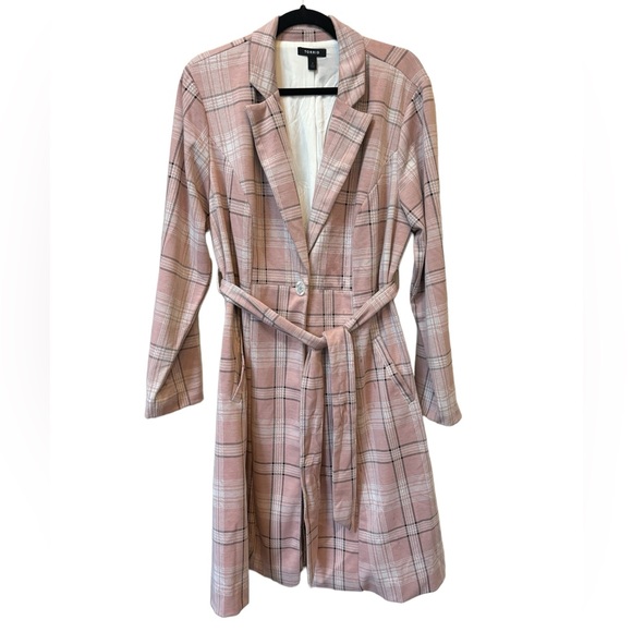 torrid | Jackets & Coats | Torrid Pink Plaid Jacket Coat Blazer Trench ...